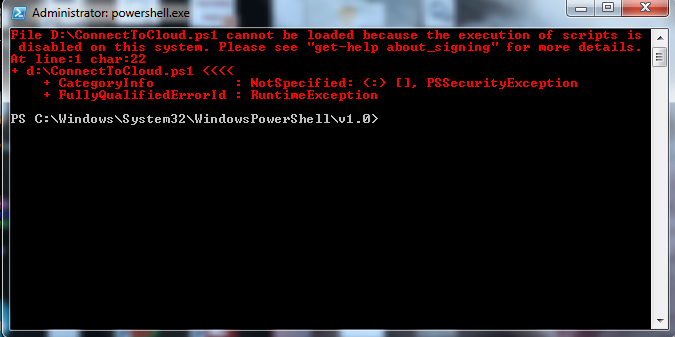Powershell Error Ps1 Cannot Be Loaded Because The Execution Of Scripts Is Disabled On This